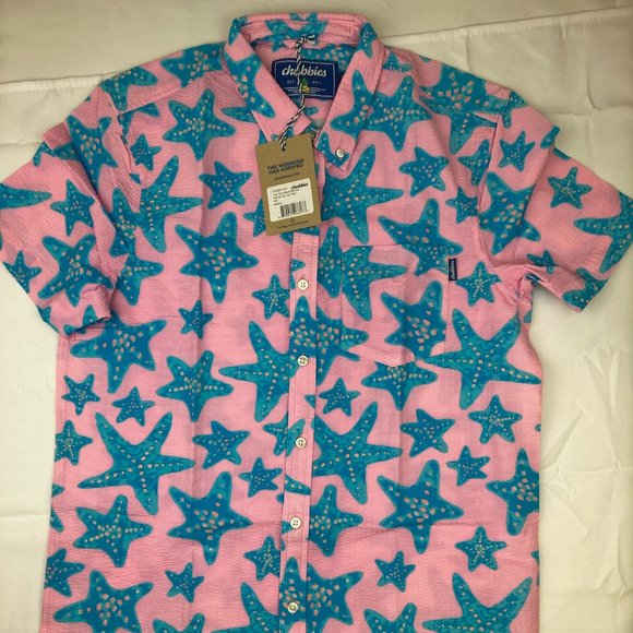 chubbies | Shirts | Chubbies The Texture Starfish Full Button Top ...